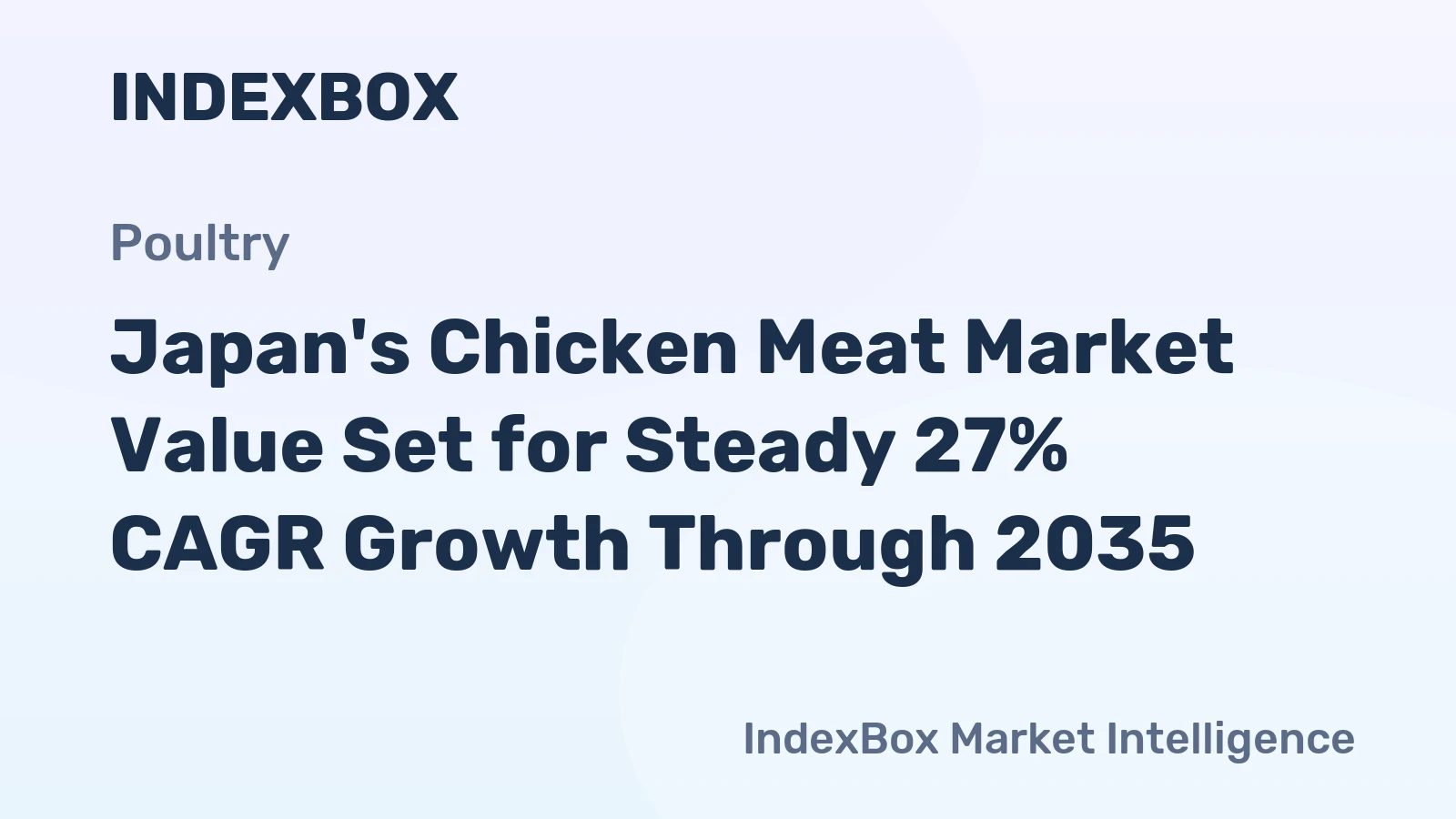 Japan's Chicken Meat Market Value Set for Steady 27% CAGR Growth Through 2035