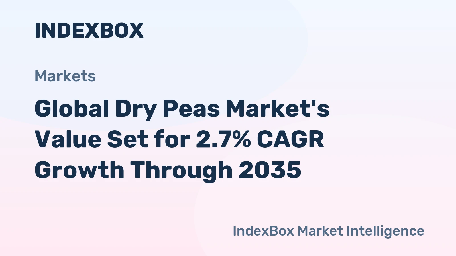 Global Dry Peas Market's Value Set for 2.7% CAGR Growth Through 2035