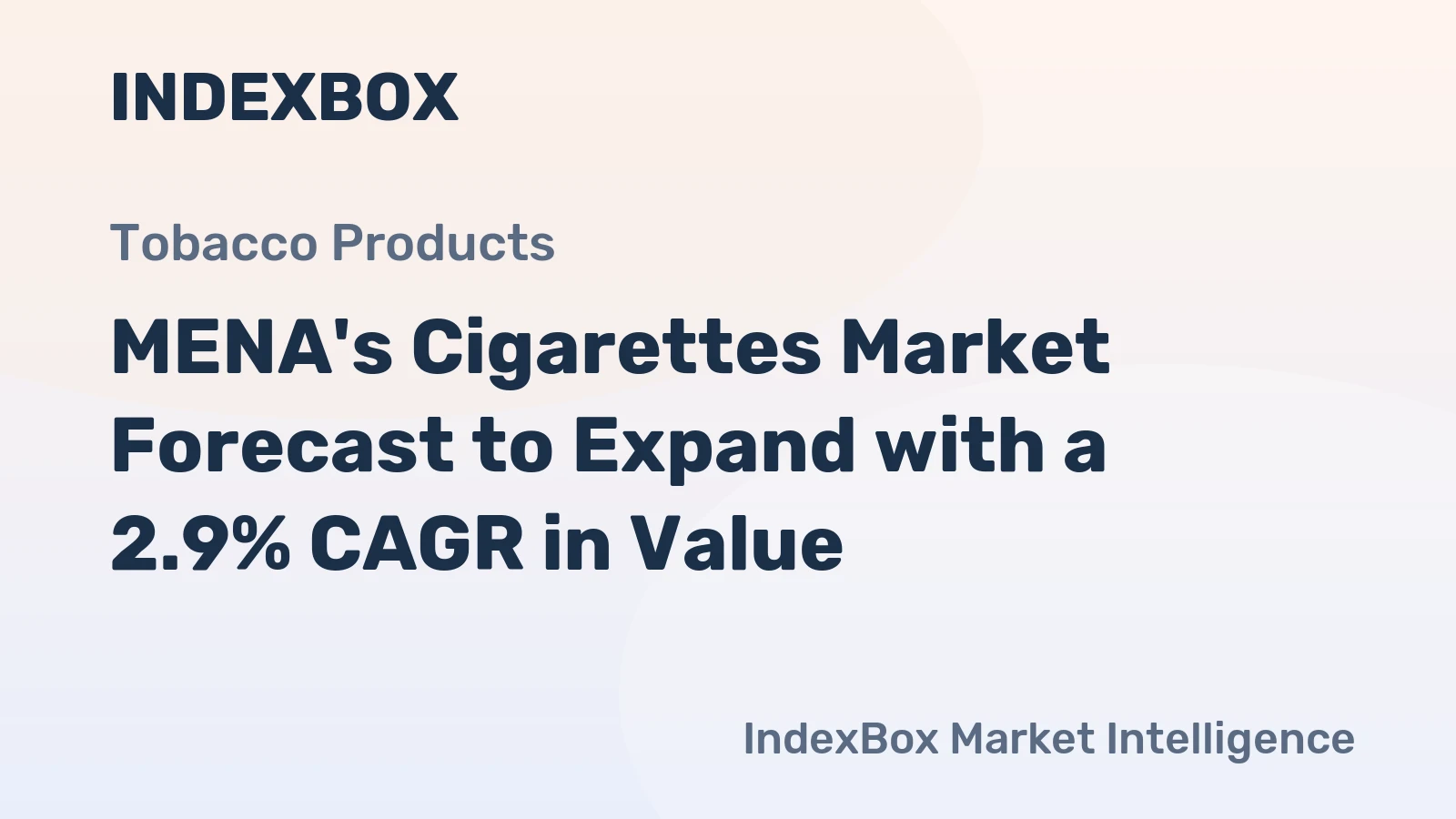 MENA's Cigarettes Market Forecast to Expand with a 2.9% CAGR in Value