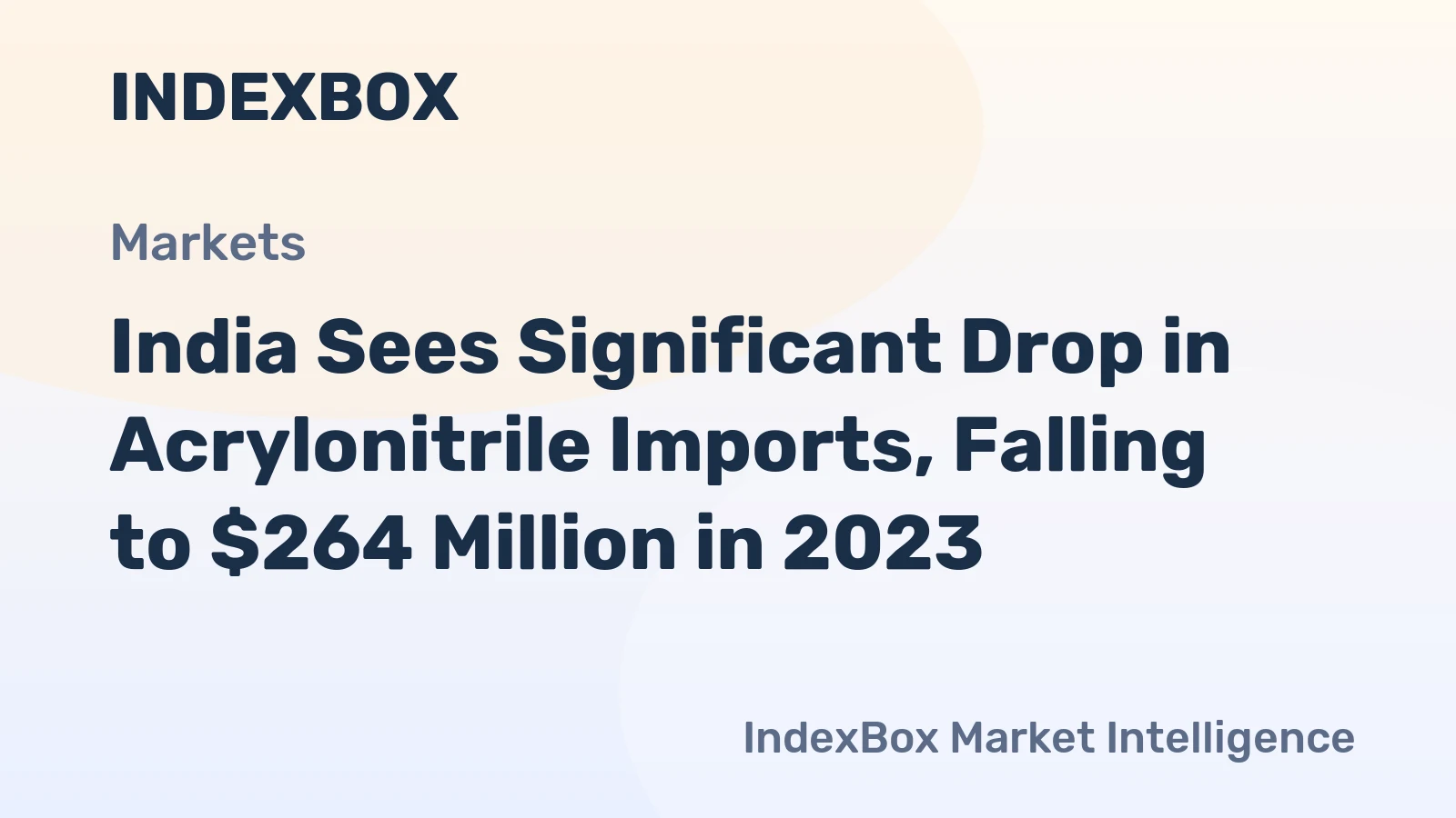 India Sees Significant Drop in Acrylonitrile Imports, Falling to $264 Million in 2023