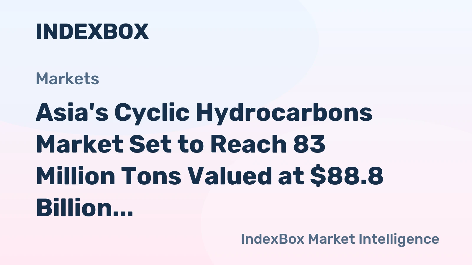 Asia's Cyclic Hydrocarbons Market Set to Reach 83 Million Tons Valued at $88.8 Billion by 2035
