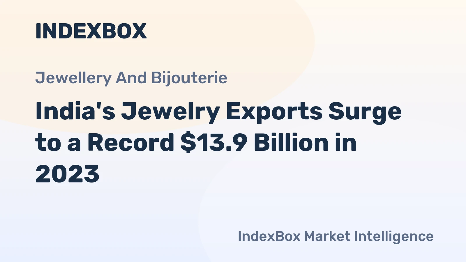 India's Jewelry Exports Surge to a Record $13.9 Billion in 2023