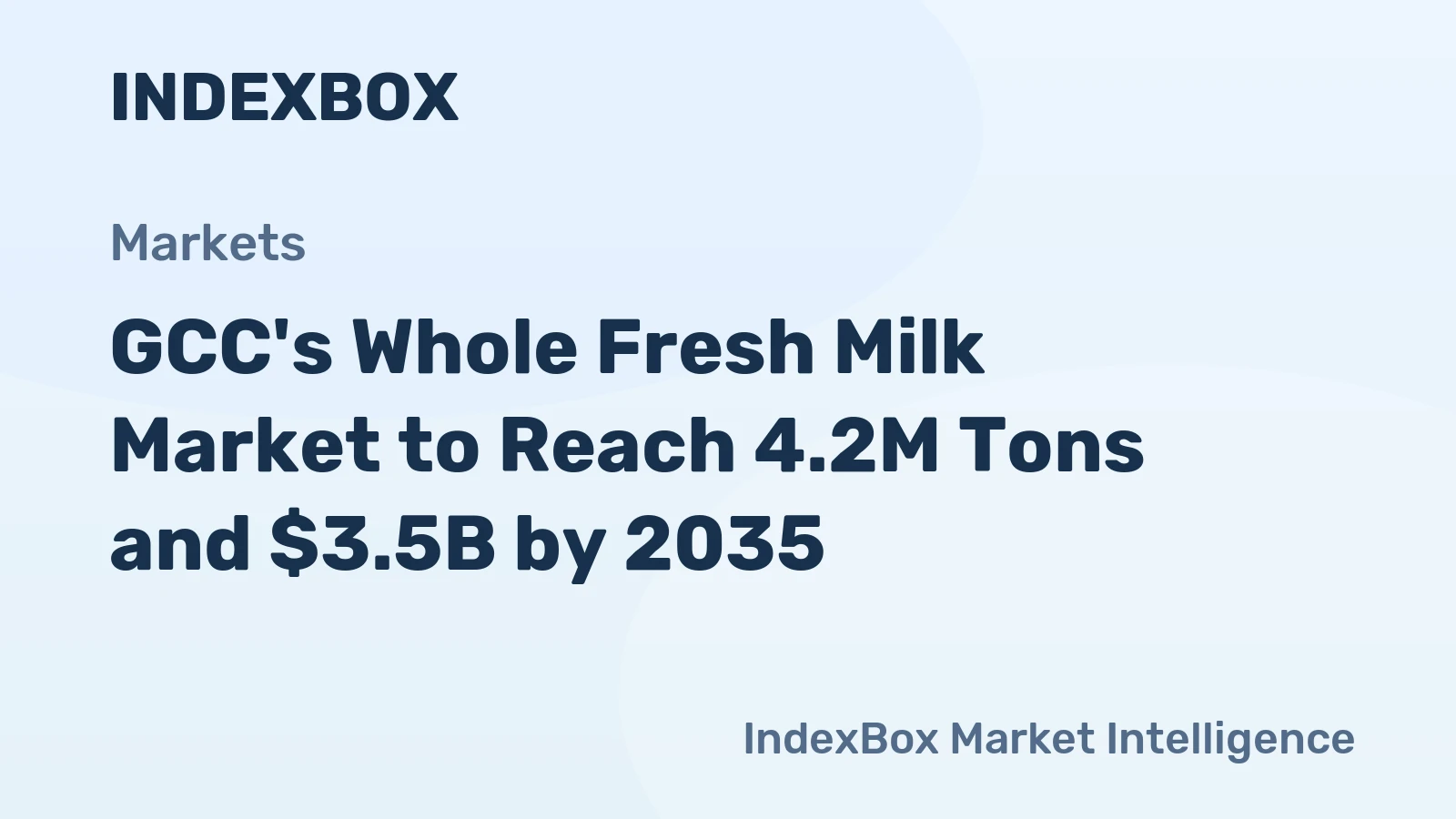 GCC's Whole Fresh Milk Market to Reach 4.2M Tons and $3.5B by 2035