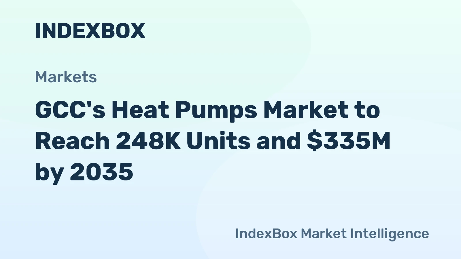 GCC's Heat Pumps Market to Reach 248K Units and $335M by 2035