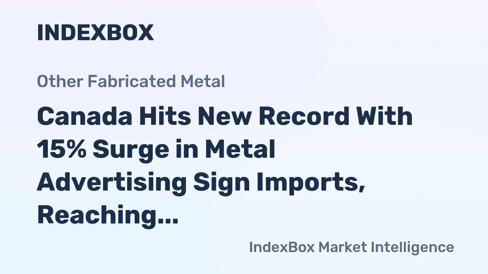Canada Hits New Record With 15% Surge in Metal Advertising Sign Imports, Reaching $44M in 2023