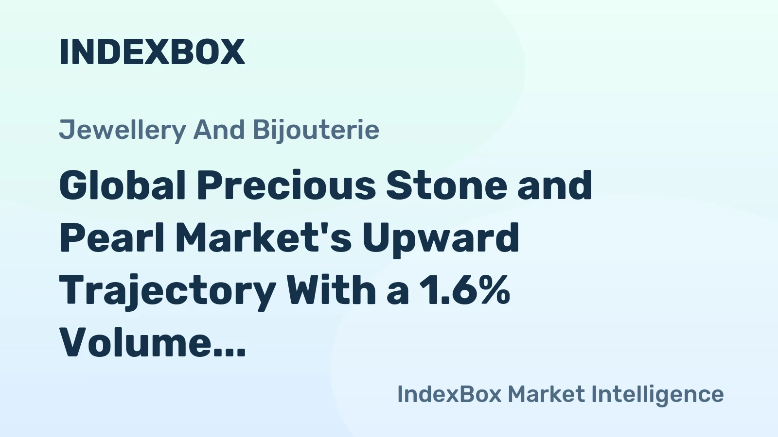 Global Precious Stone and Pearl Market's Upward Trajectory With a 1.6% Volume CAGR Through 2035