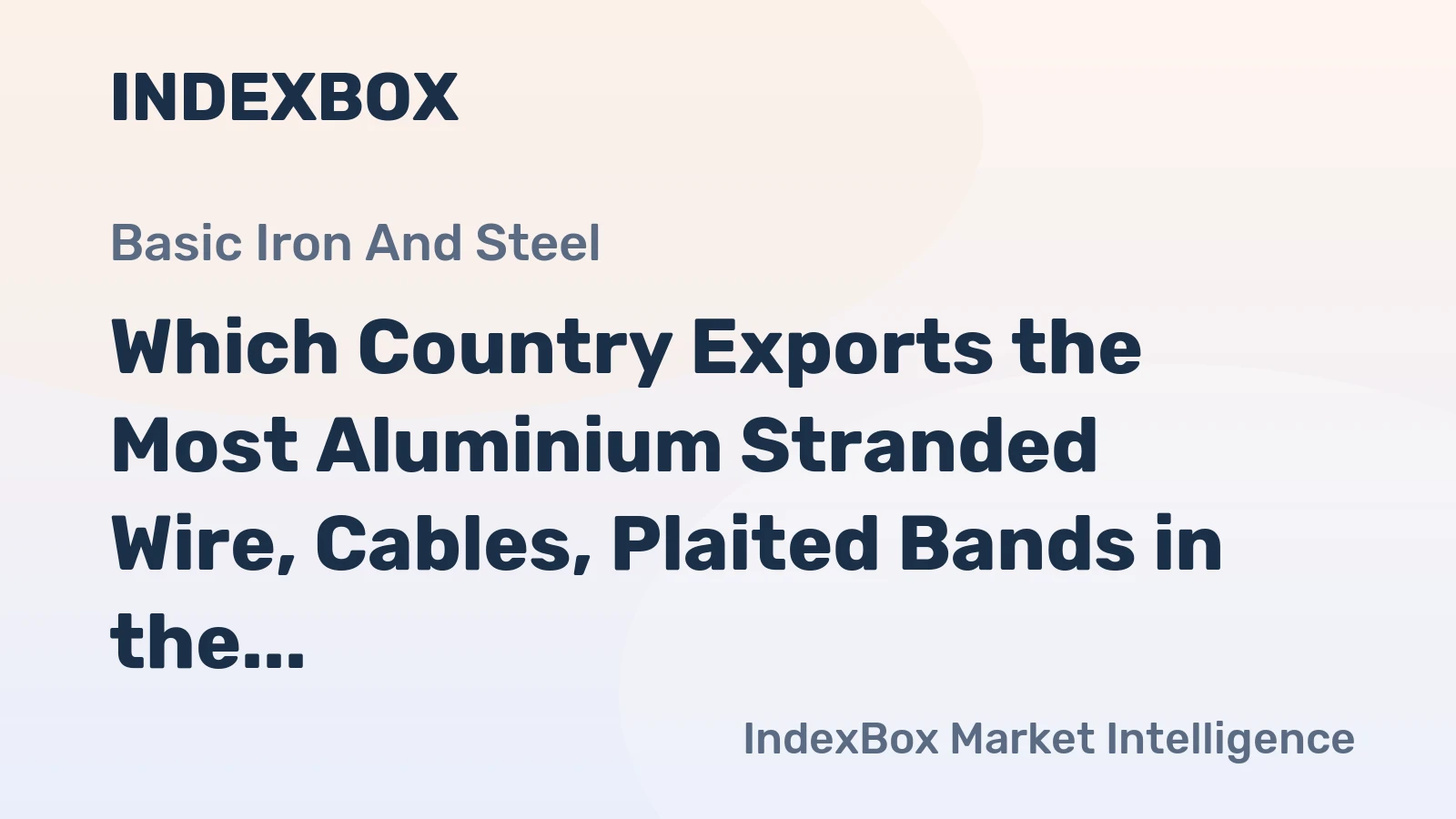 Which Country Exports the Most Aluminium Stranded Wire, Cables, Plaited Bands in the World?