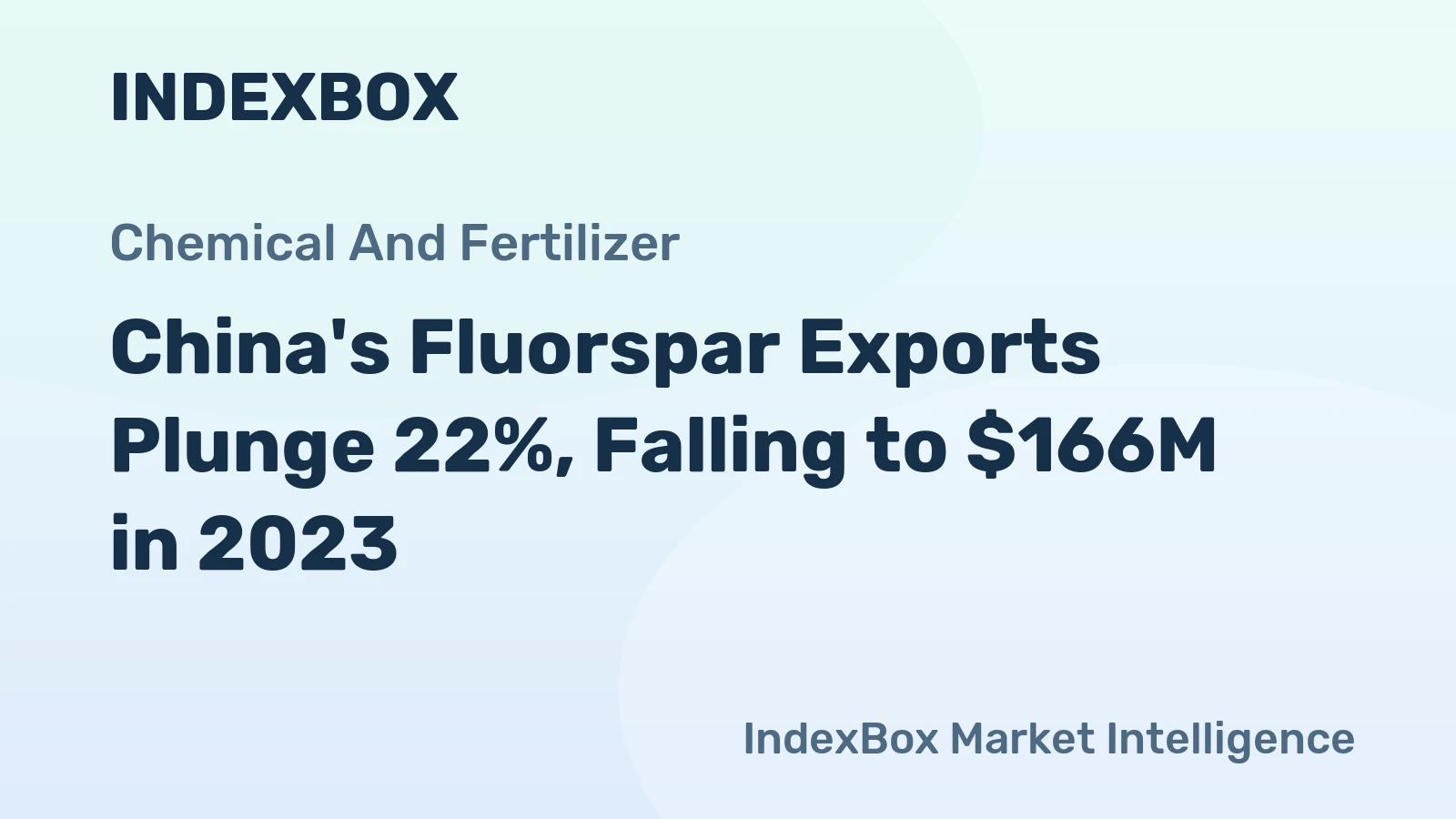 China's Fluorspar Exports Plunge 22%, Falling to $166M in 2023