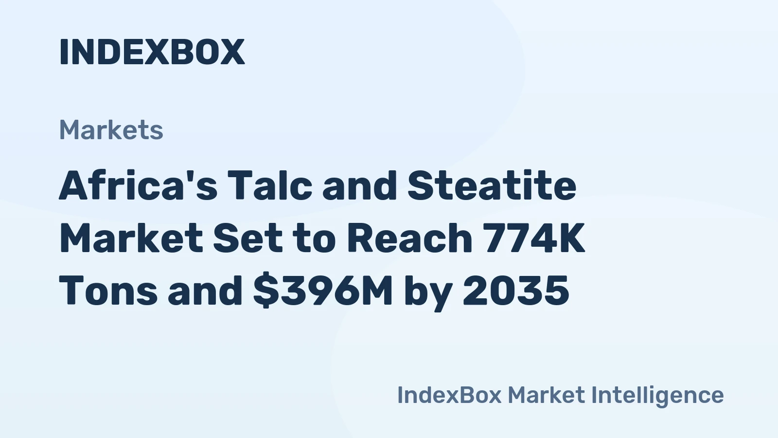 Africa's Talc and Steatite Market Set to Reach 774K Tons and $396M by 2035
