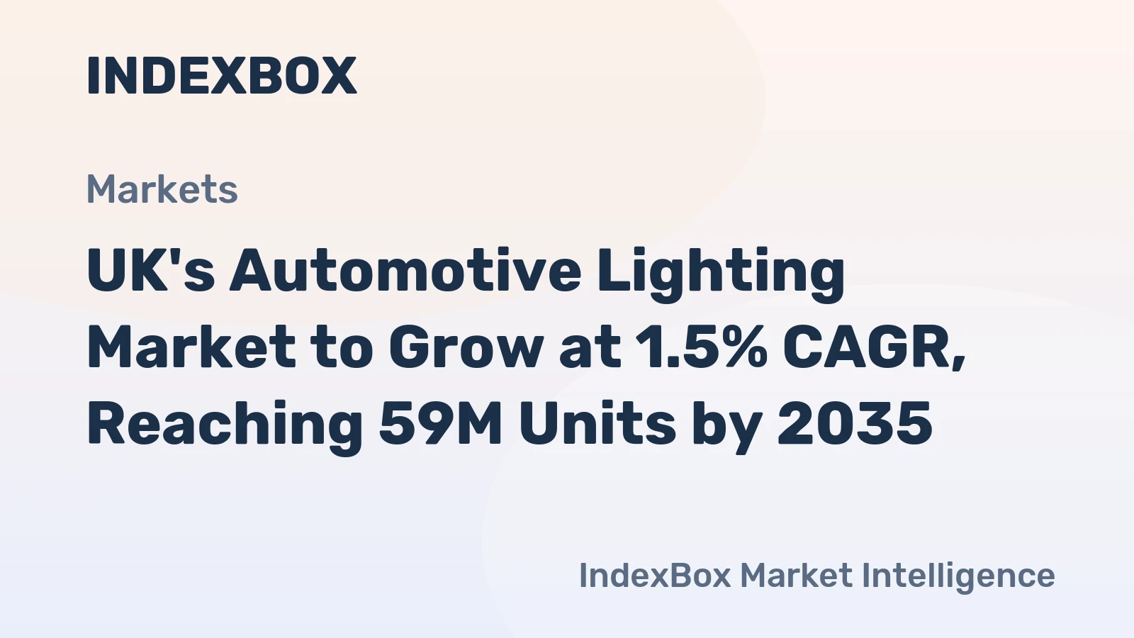 UK's Automotive Lighting Market to Grow at 1.5% CAGR, Reaching 59M Units by 2035