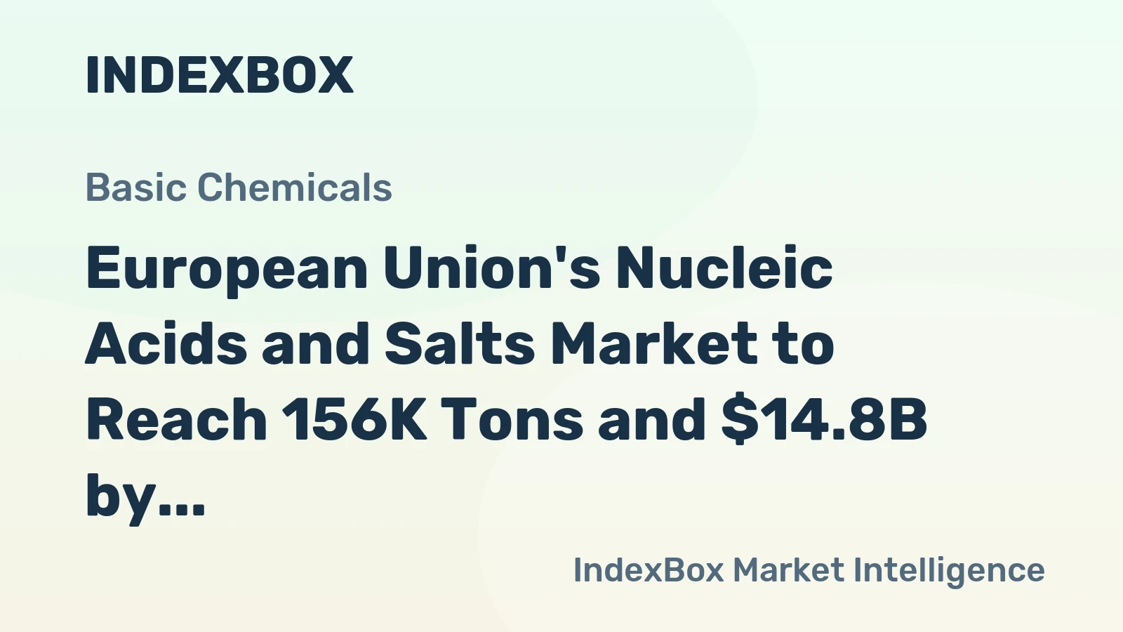 European Union's Nucleic Acids and Salts Market to Reach 156K Tons and $14.8B by 2035, Forecast Shows