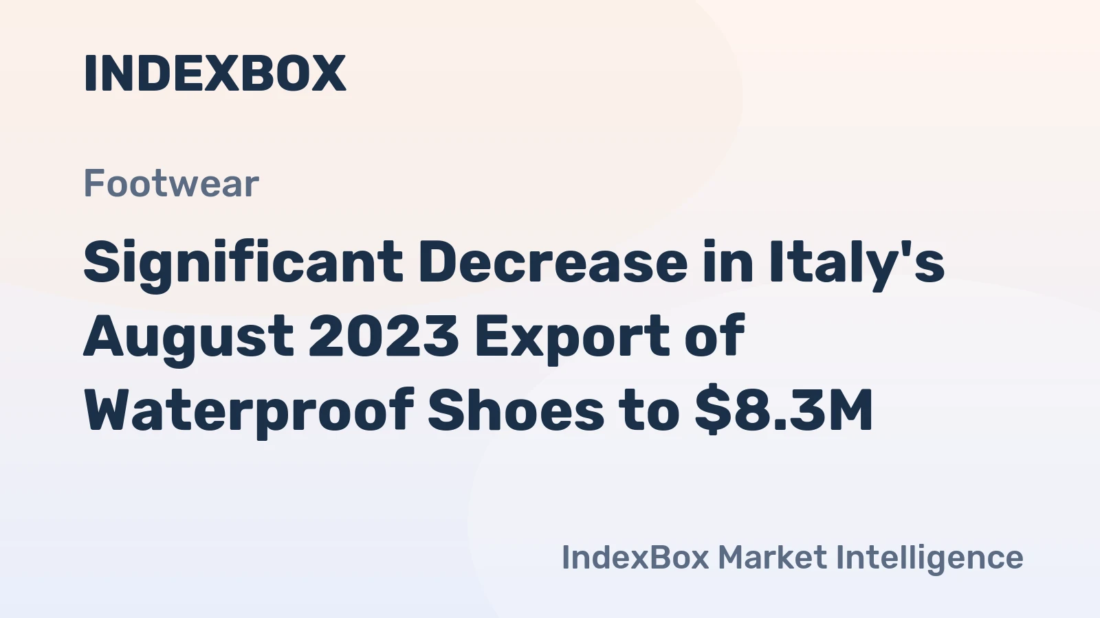 Significant Decrease in Italy's August 2023 Export of Waterproof Shoes to $8.3M