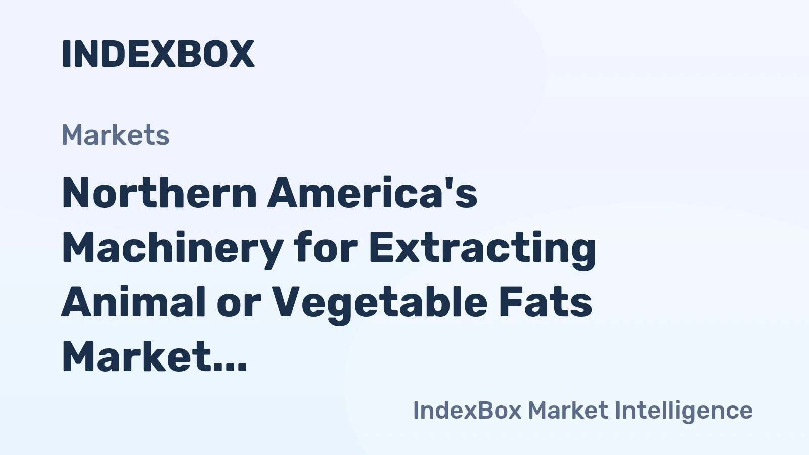 Northern America's Machinery for Extracting Animal or Vegetable Fats Market to Expand at +1.4% CAGR through 2035