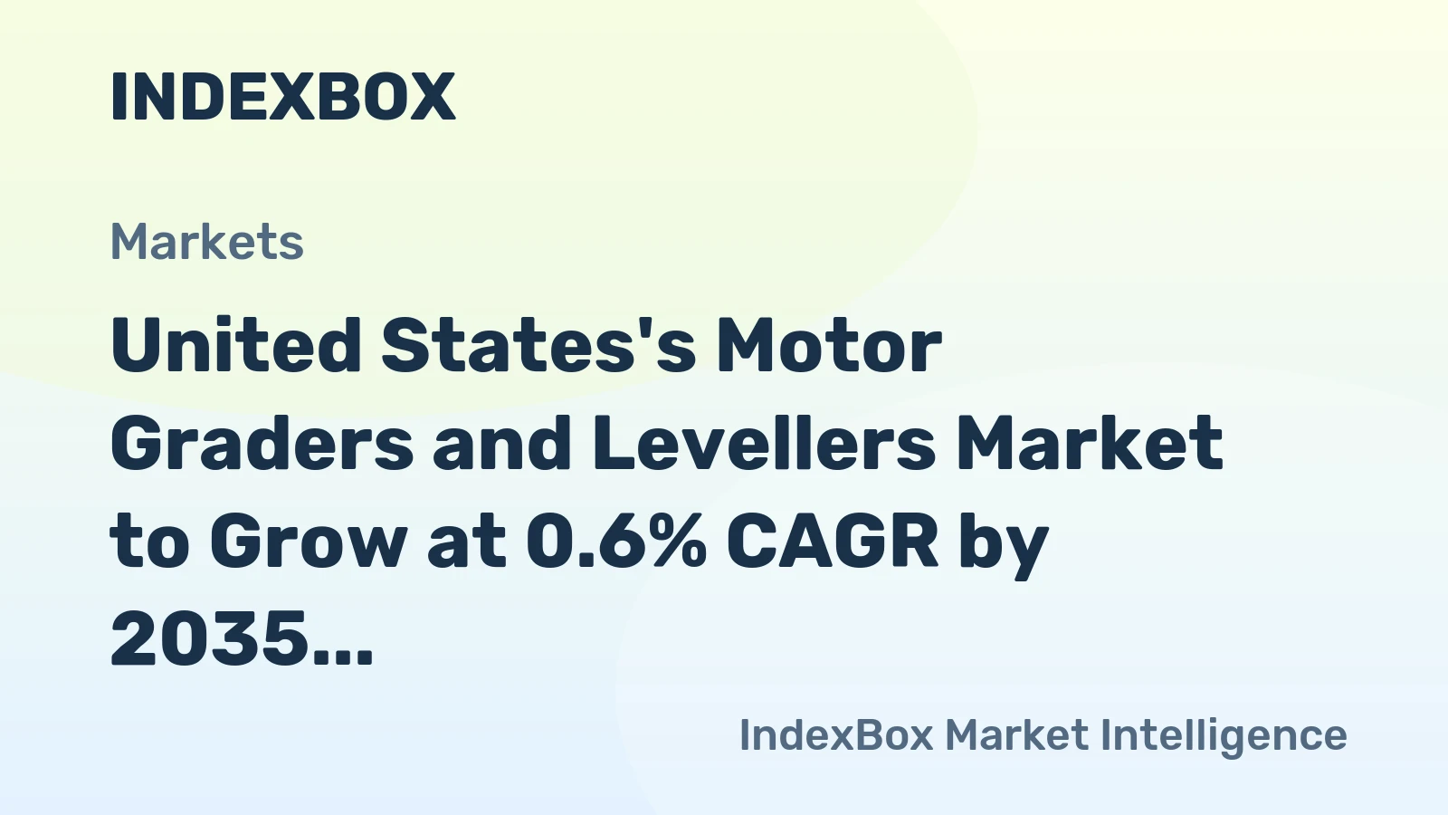 United States's Motor Graders and Levellers Market to Grow at 0.6% CAGR by 2035