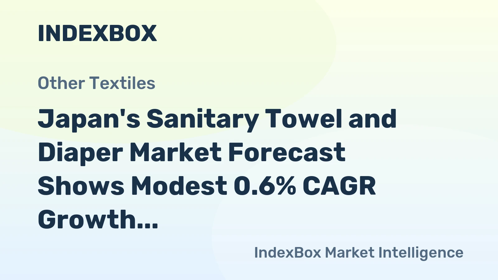 Japan's Sanitary Towel and Diaper Market Forecast Shows Modest 0.6% CAGR Growth Through 2035