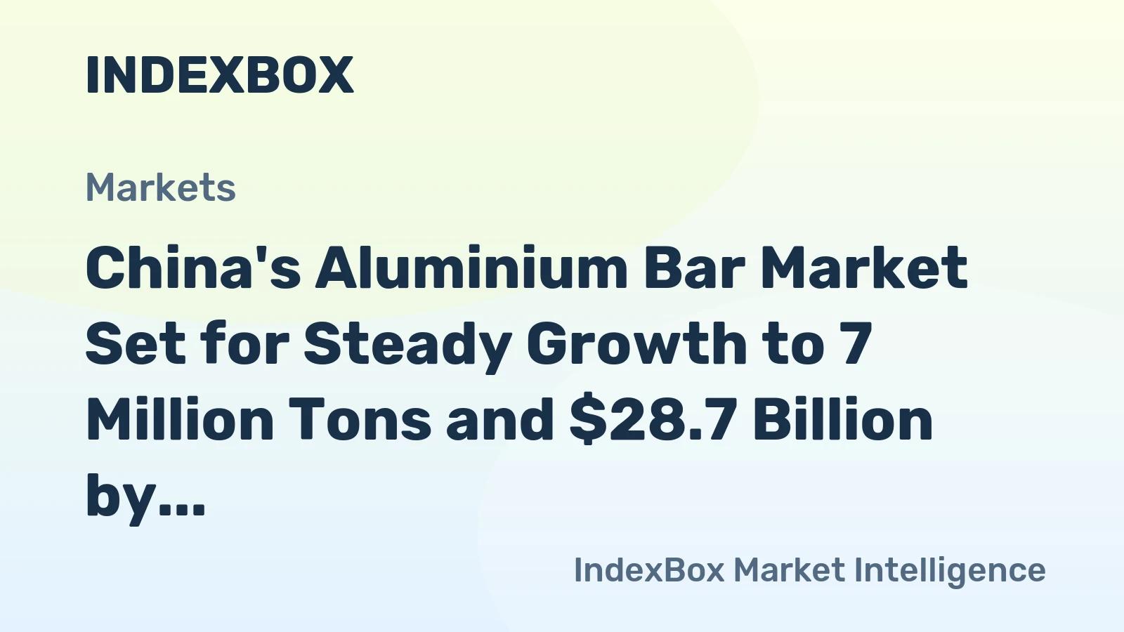 China's Aluminium Bar Market Set for Steady Growth to 7 Million Tons and $28.7 Billion by 2035