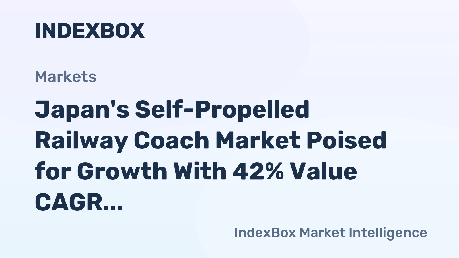Japan's Self-Propelled Railway Coach Market Poised for Growth With 42% Value CAGR Through 2035