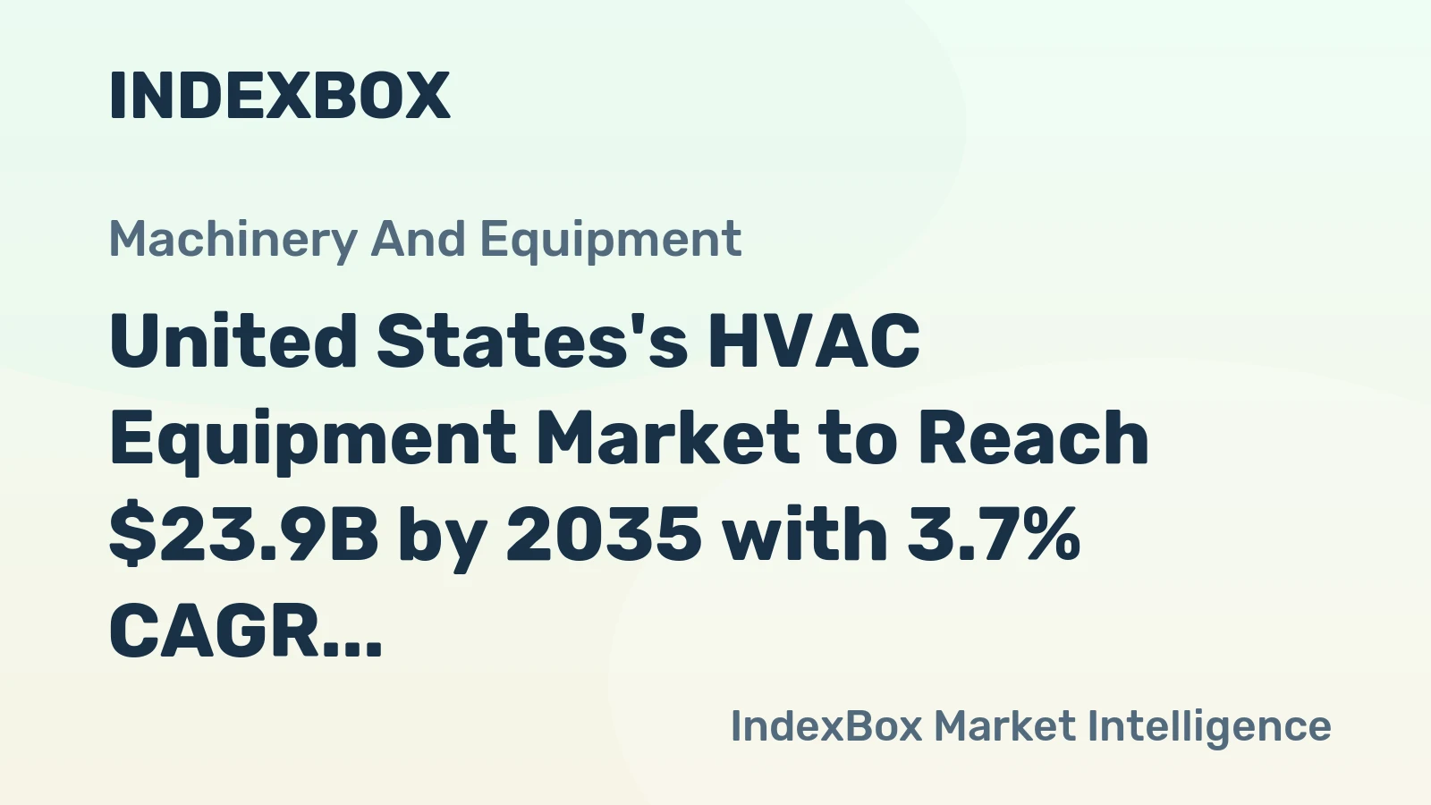 United States's HVAC Equipment Market to Reach $23.9B by 2035 with 3.7% CAGR