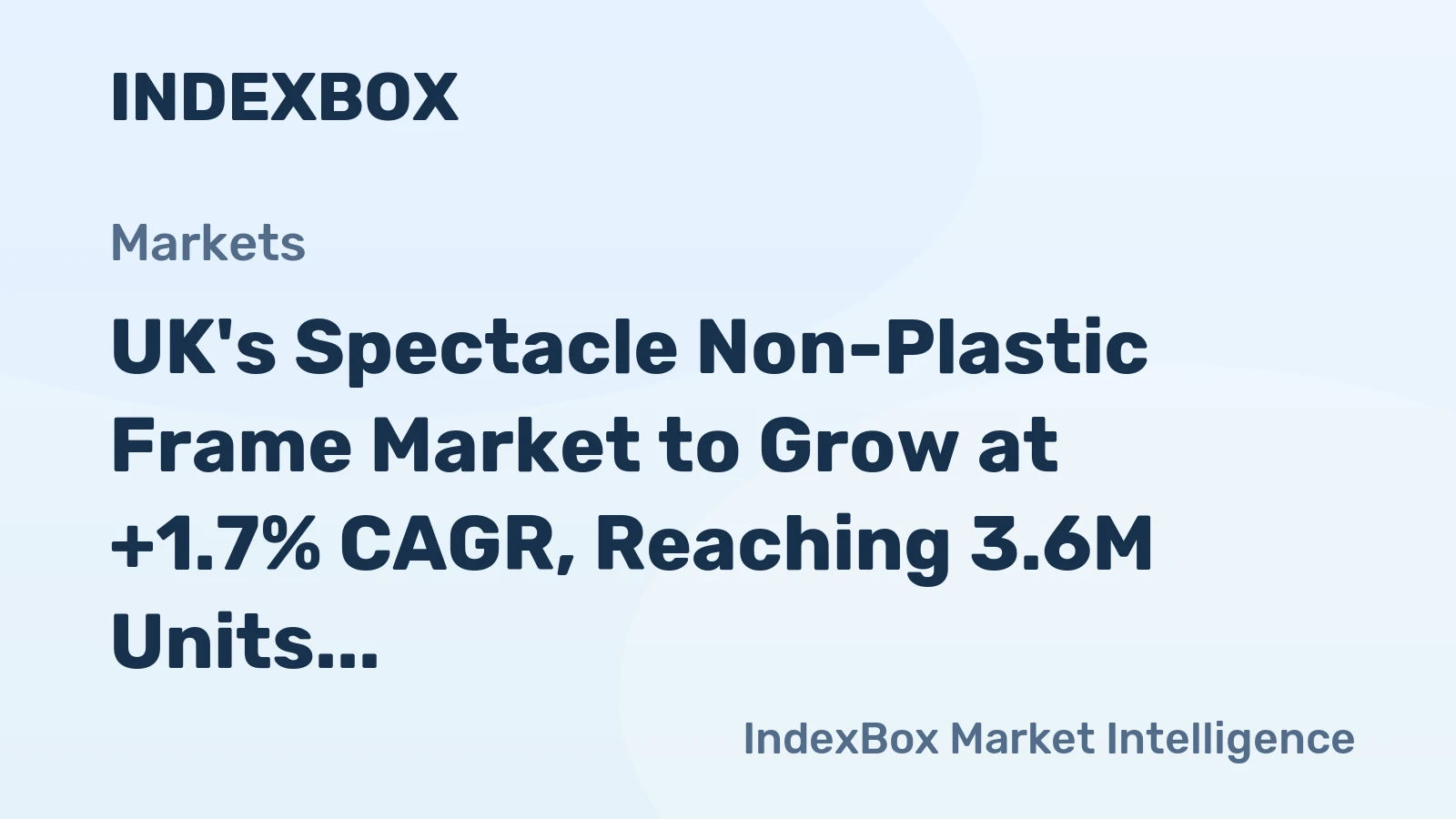UK's Spectacle Non-Plastic Frame Market to Grow at +1.7% CAGR, Reaching 3.6M Units and $46M by 2035