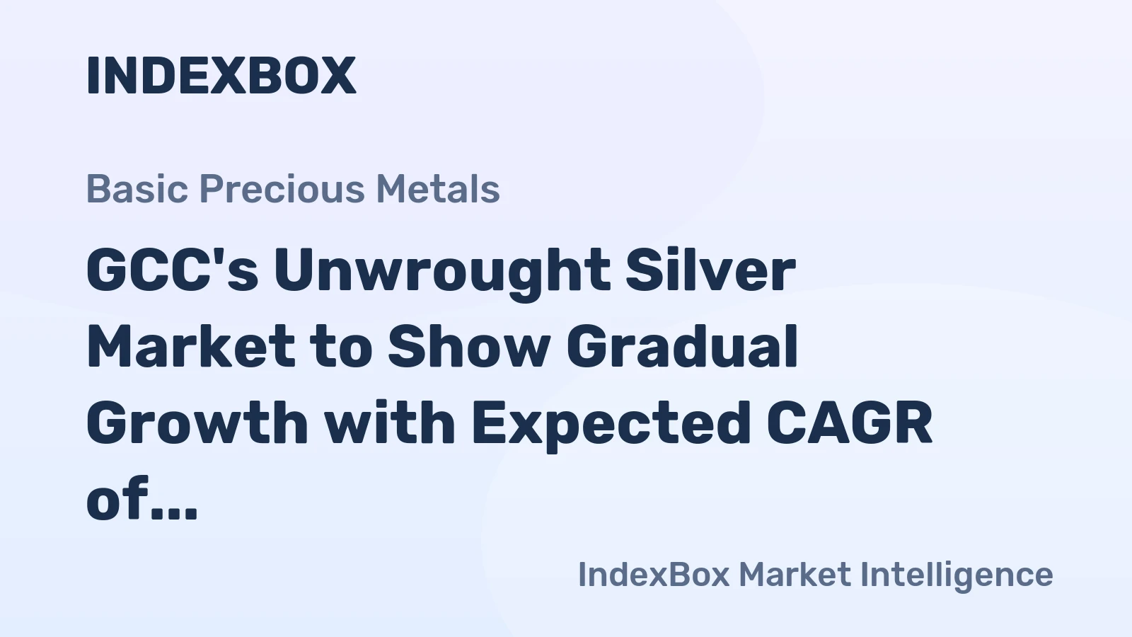 GCC's Unwrought Silver Market to Show Gradual Growth with Expected CAGR of +1.9% from 2024 to 2035