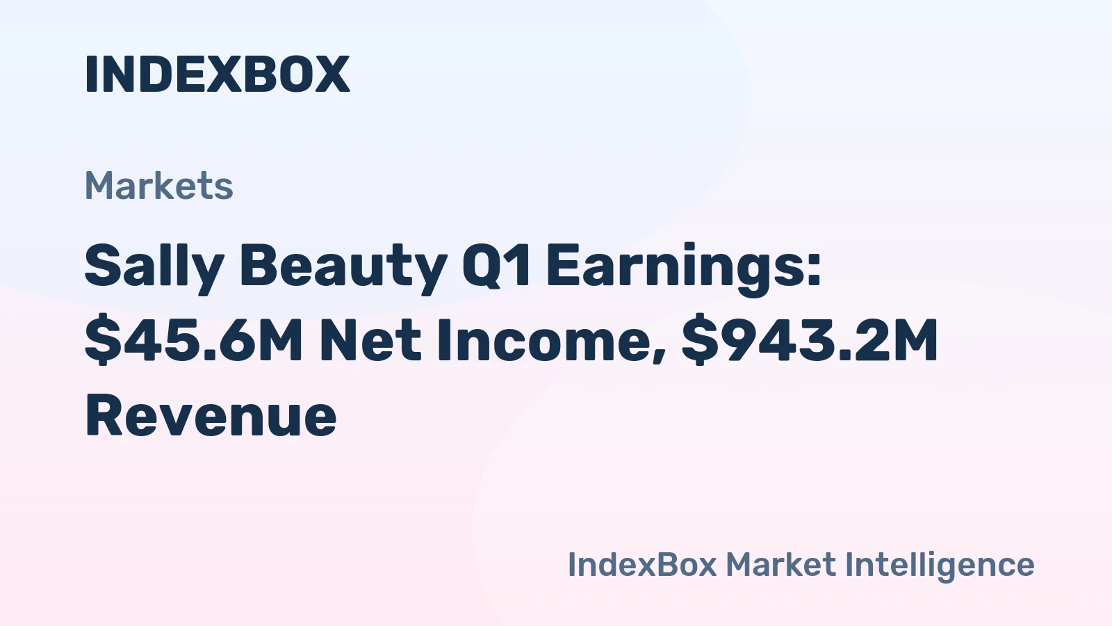 Sally Beauty Q1 Earnings: $45.6M Net Income, $943.2M Revenue