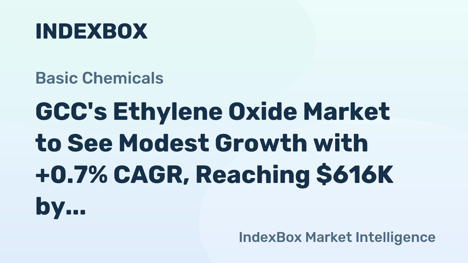 GCC's Ethylene Oxide Market to See Modest Growth with +0.7% CAGR, Reaching $616K by 2035