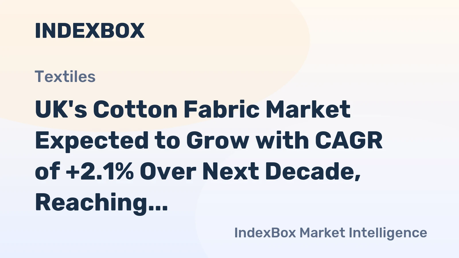 UK's Cotton Fabric Market Expected to Grow with CAGR of +2.1% Over Next Decade, Reaching $209M by 2035