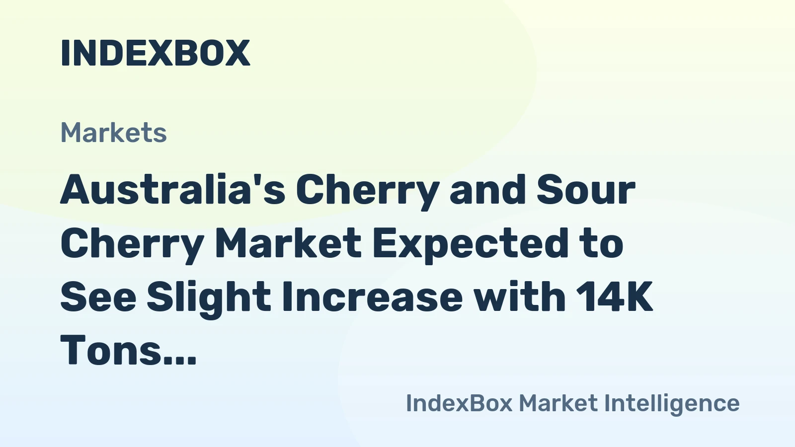 Australia's Cherry and Sour Cherry Market Expected to See Slight Increase with 14K Tons Volume and $250M Value by 2035