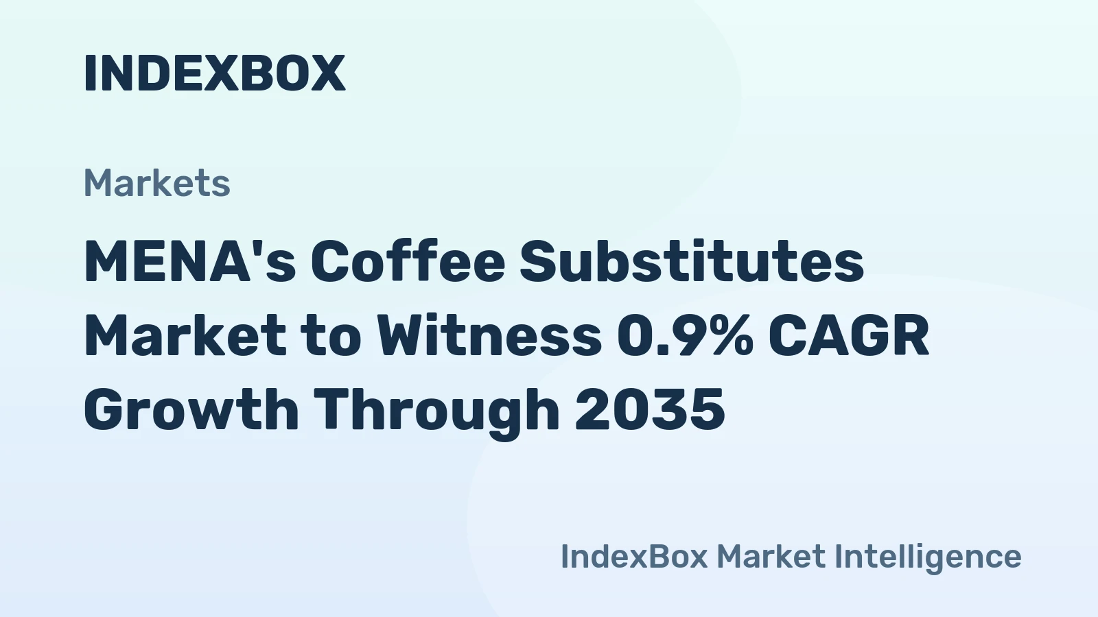 MENA's Coffee Substitutes Market to Witness 0.9% CAGR Growth Through 2035