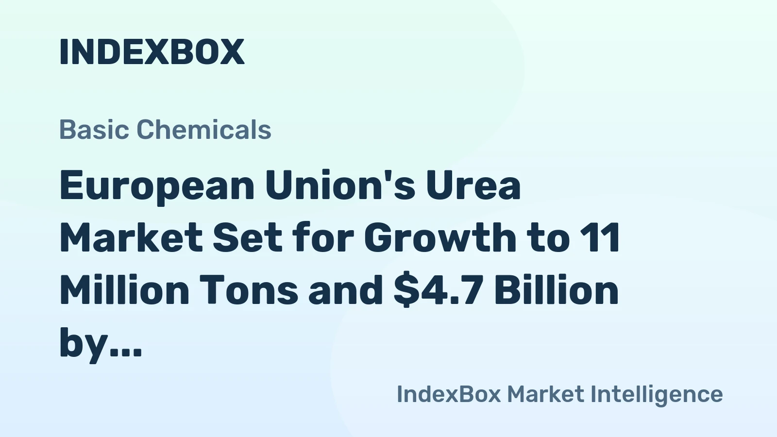 European Union's Urea Market Set for Growth to 11 Million Tons and $4.7 Billion by 2035