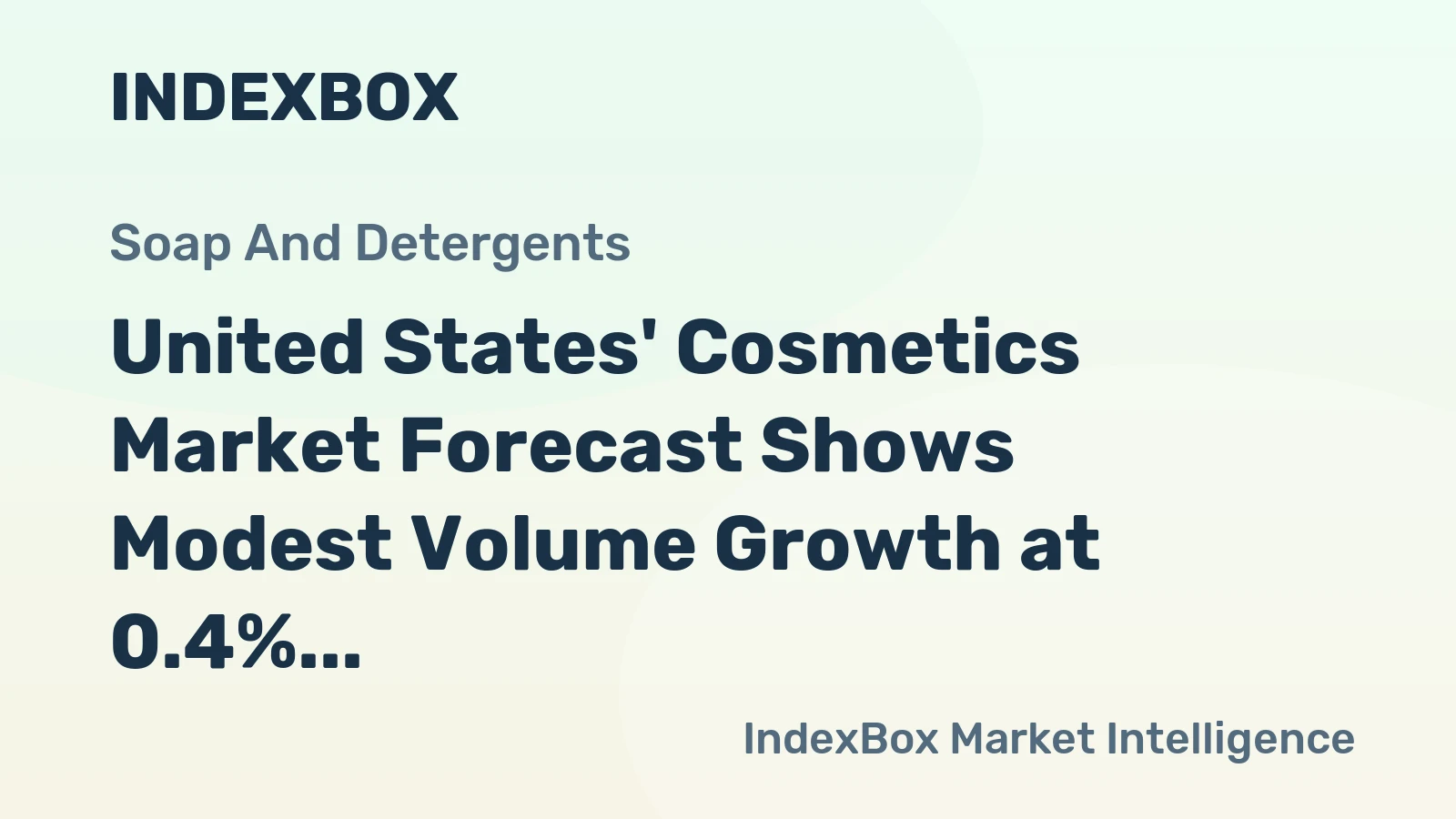 United States' Cosmetics Market Forecast Shows Modest Volume Growth at 0.4% CAGR Through 2035