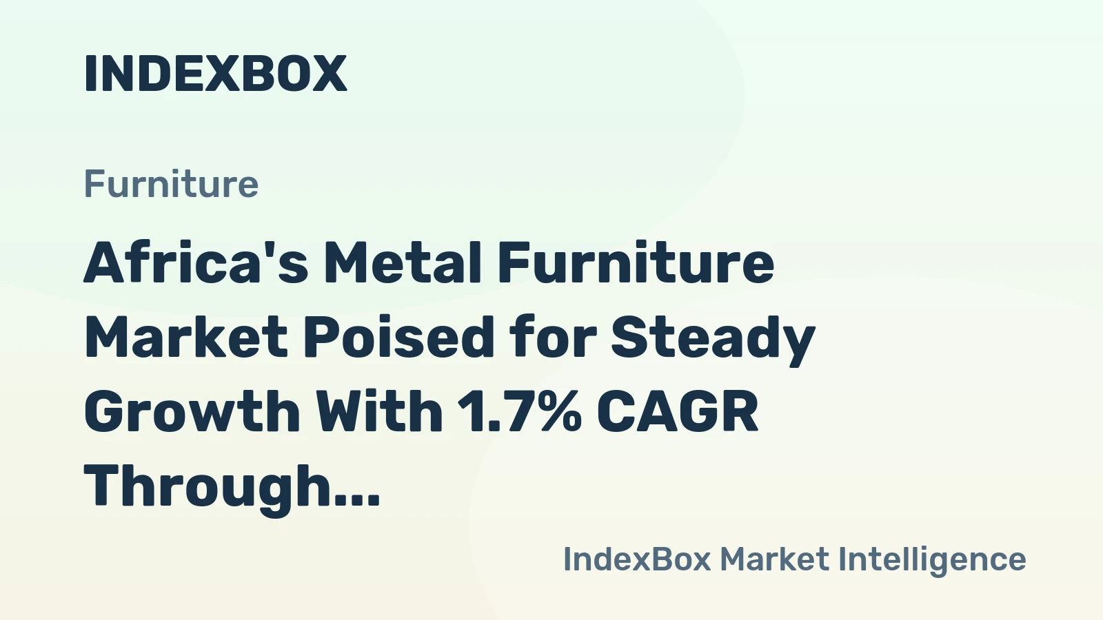 Africa's Metal Furniture Market Poised for Steady Growth With 1.7% CAGR Through 2035