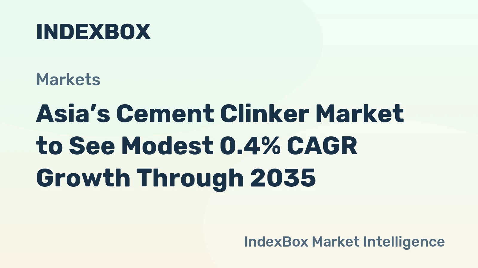 Asia’s Cement Clinker Market to See Modest 0.4% CAGR Growth Through 2035