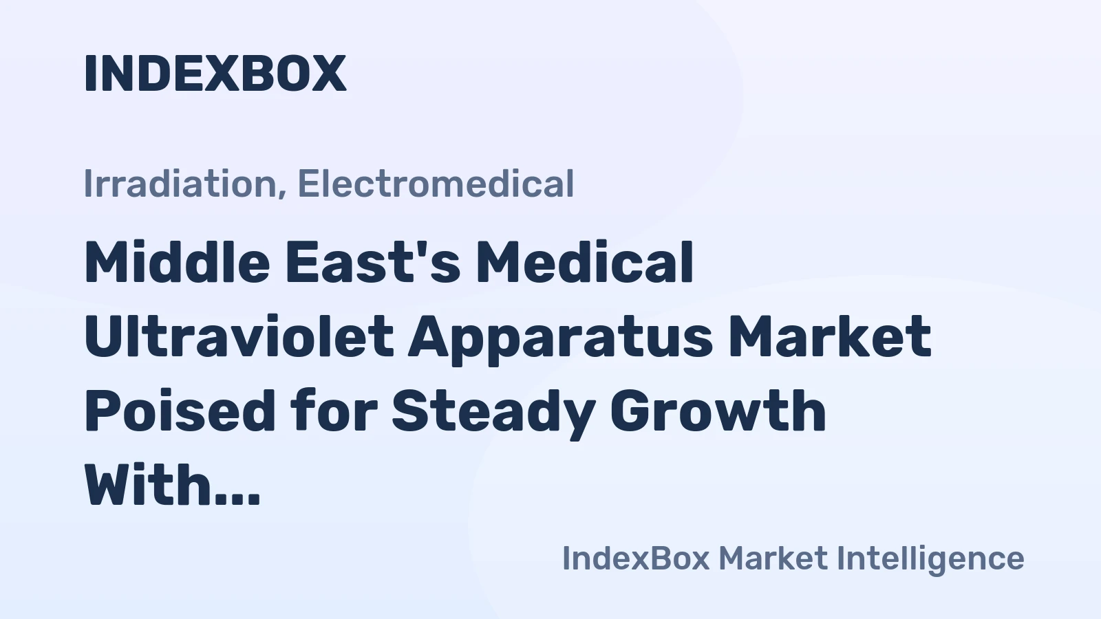 Middle East's Medical Ultraviolet Apparatus Market Poised for Steady Growth With 3.5% CAGR in Value