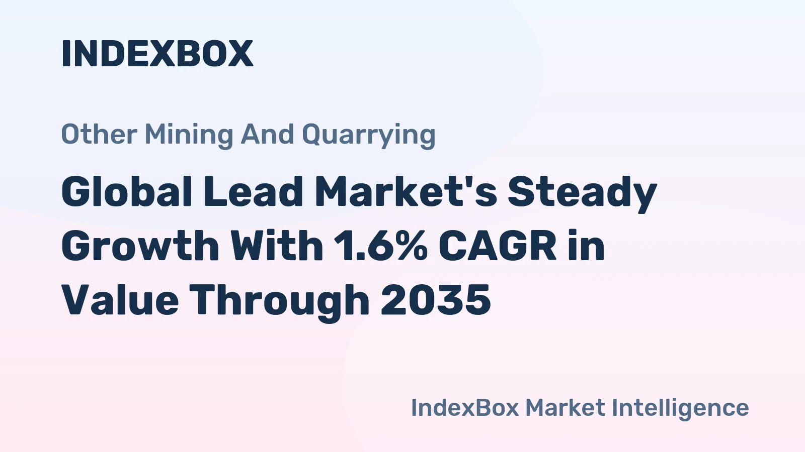 Global Lead Market's Steady Growth With 1.6% CAGR in Value Through 2035