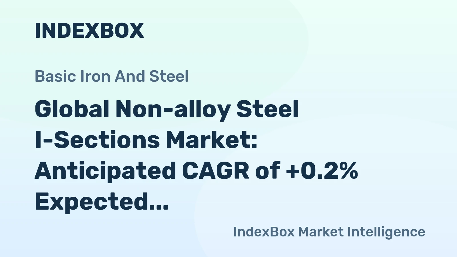Global Non-alloy Steel I-Sections Market: Anticipated CAGR of +0.2% Expected to Drive Consumption Trend Over Next Decade