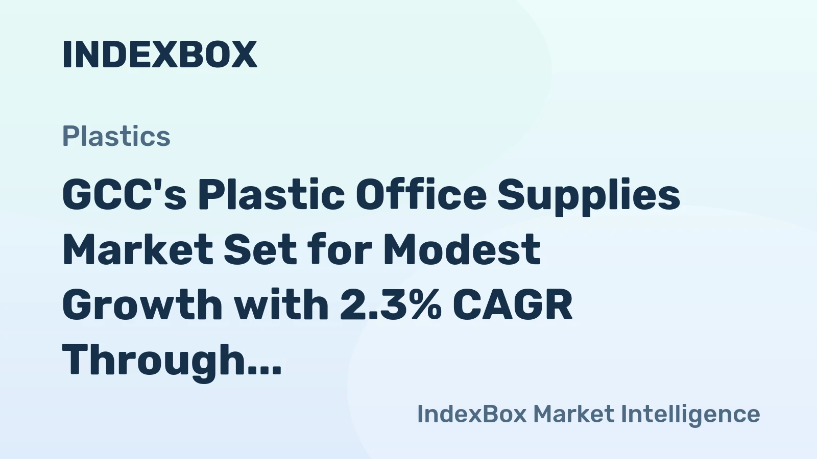 GCC's Plastic Office Supplies Market Set for Modest Growth with 2.3% CAGR Through 2035