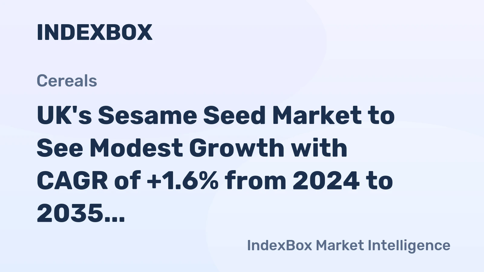 UK's Sesame Seed Market to See Modest Growth with CAGR of +1.6% from 2024 to 2035