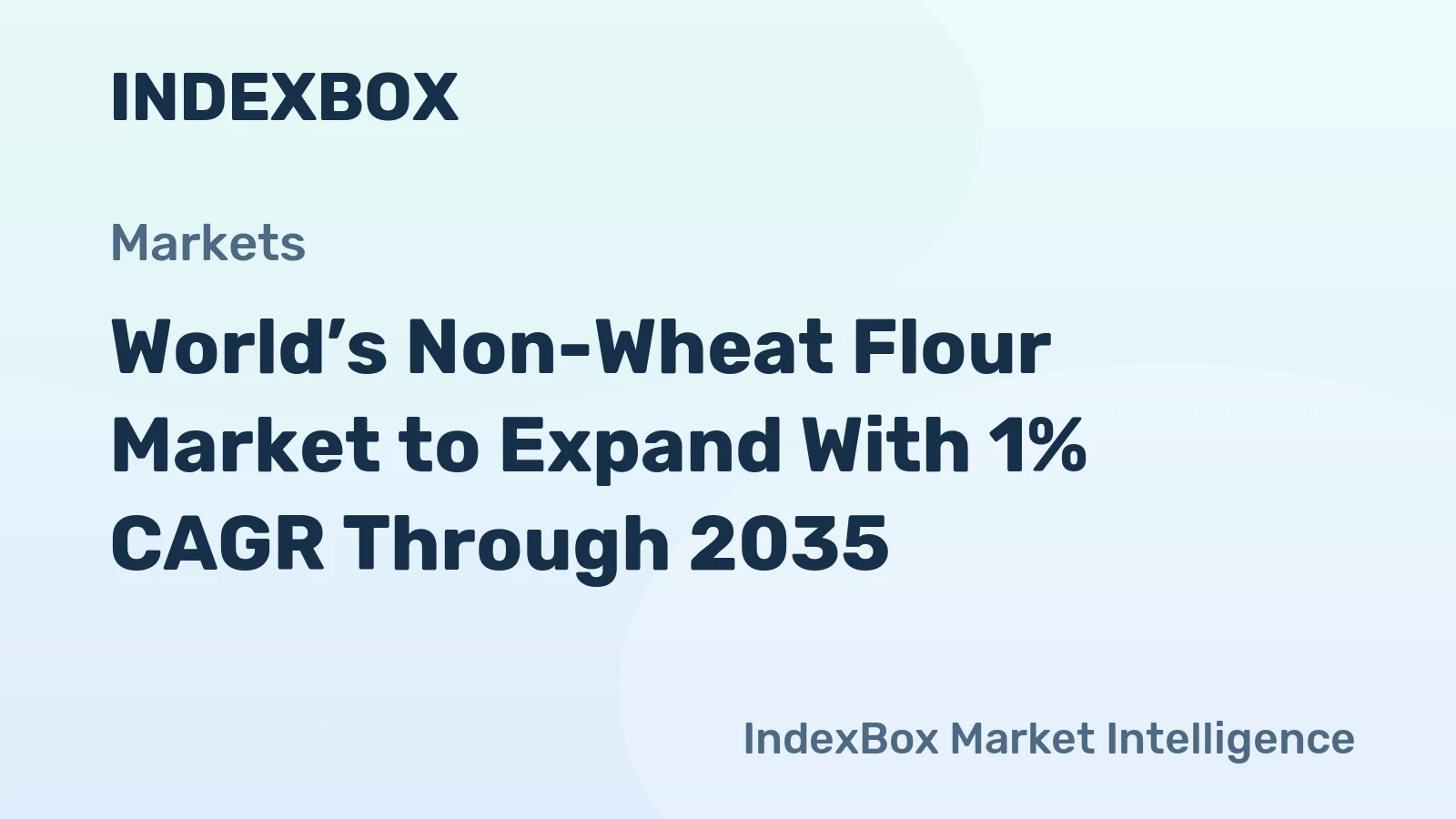 World’s Non-Wheat Flour Market to Expand With 1% CAGR Through 2035