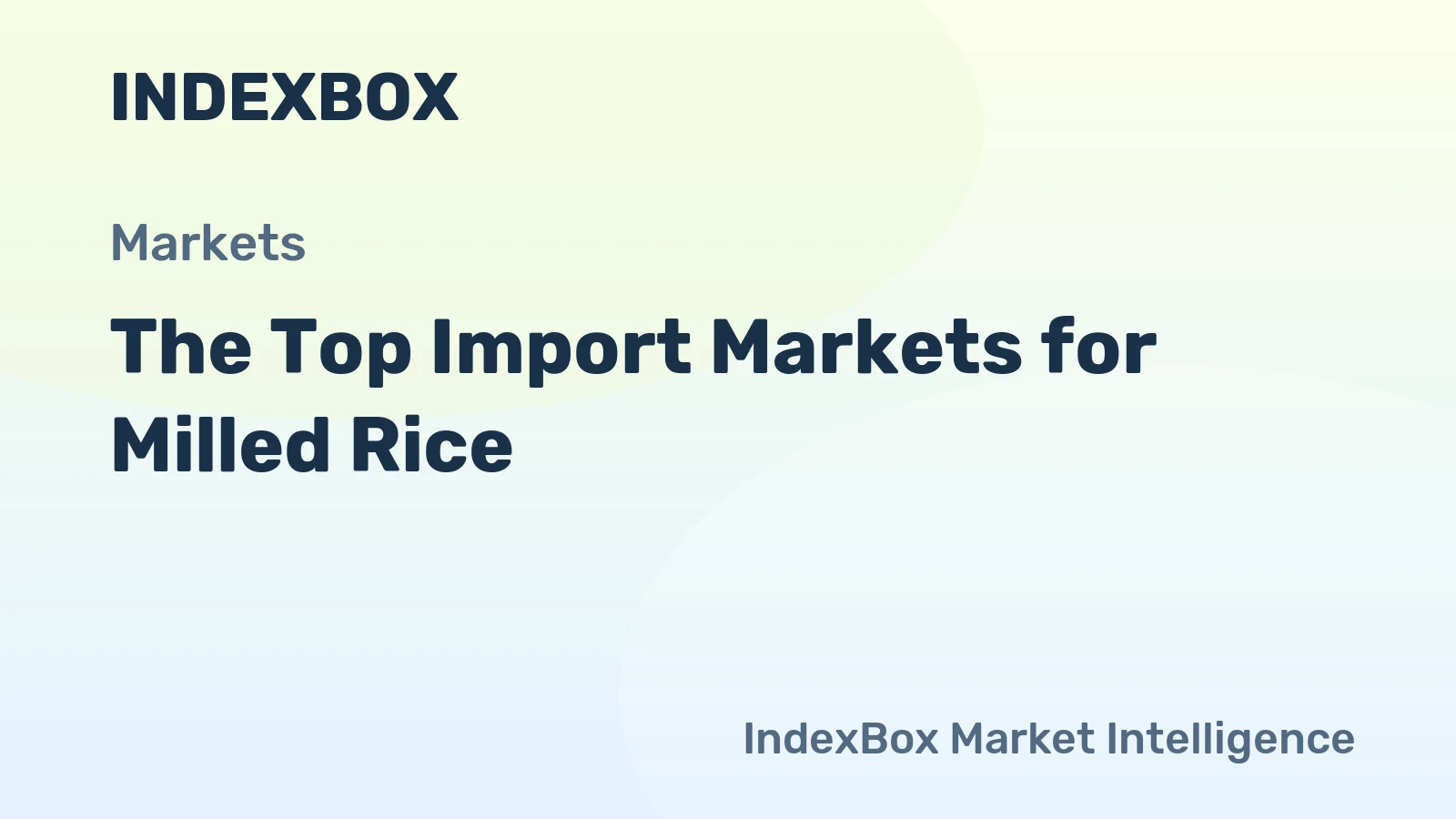 The Top Import Markets for Milled Rice