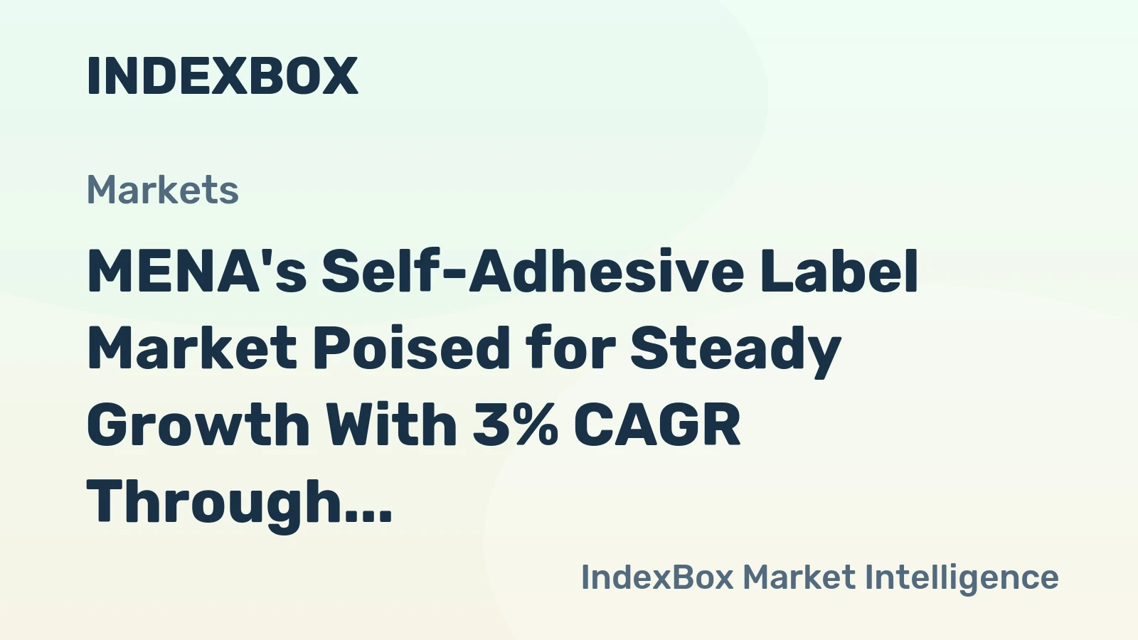 MENA's Self-Adhesive Label Market Poised for Steady Growth With 3% CAGR Through 2035