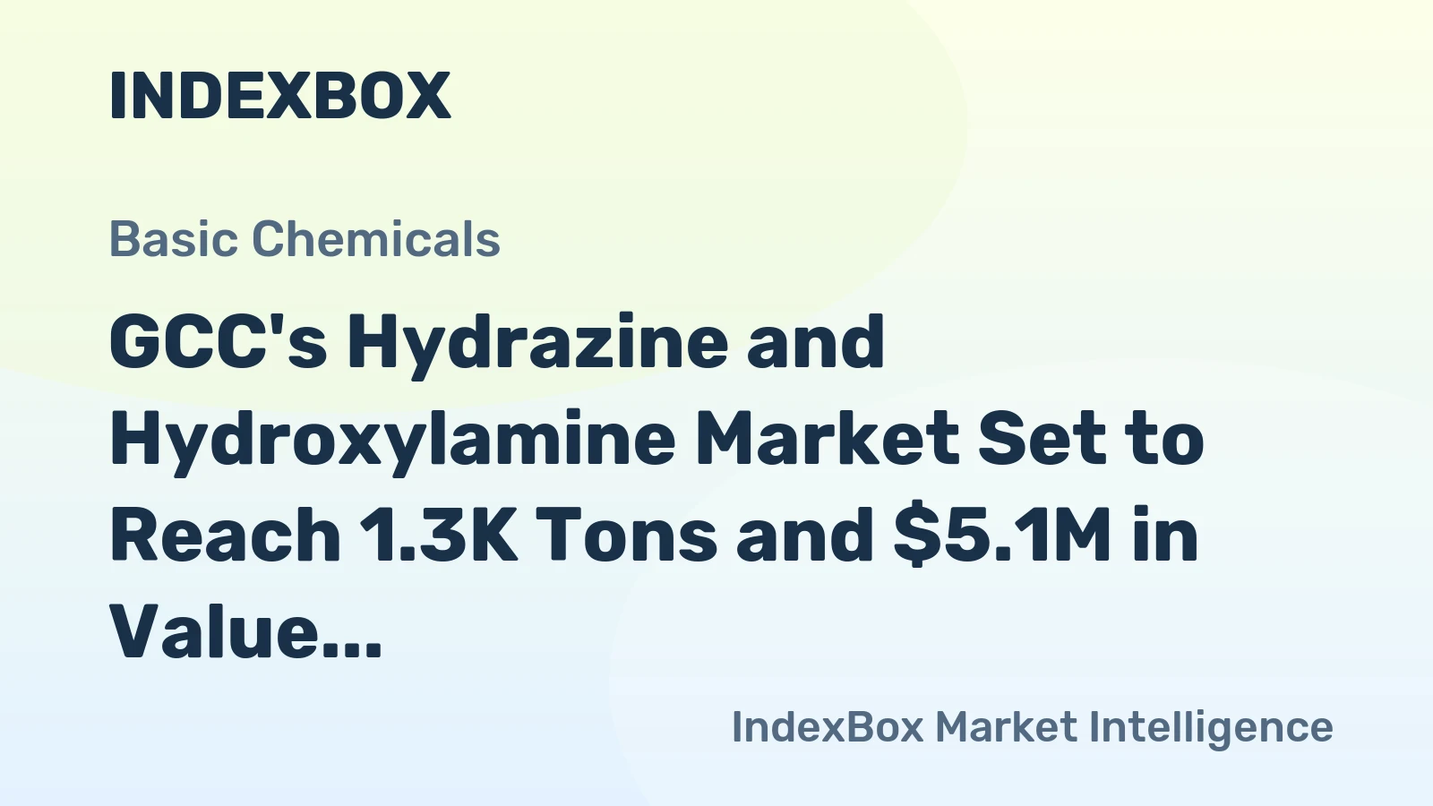 GCC's Hydrazine and Hydroxylamine Market Set to Reach 1.3K Tons and $5.1M in Value
