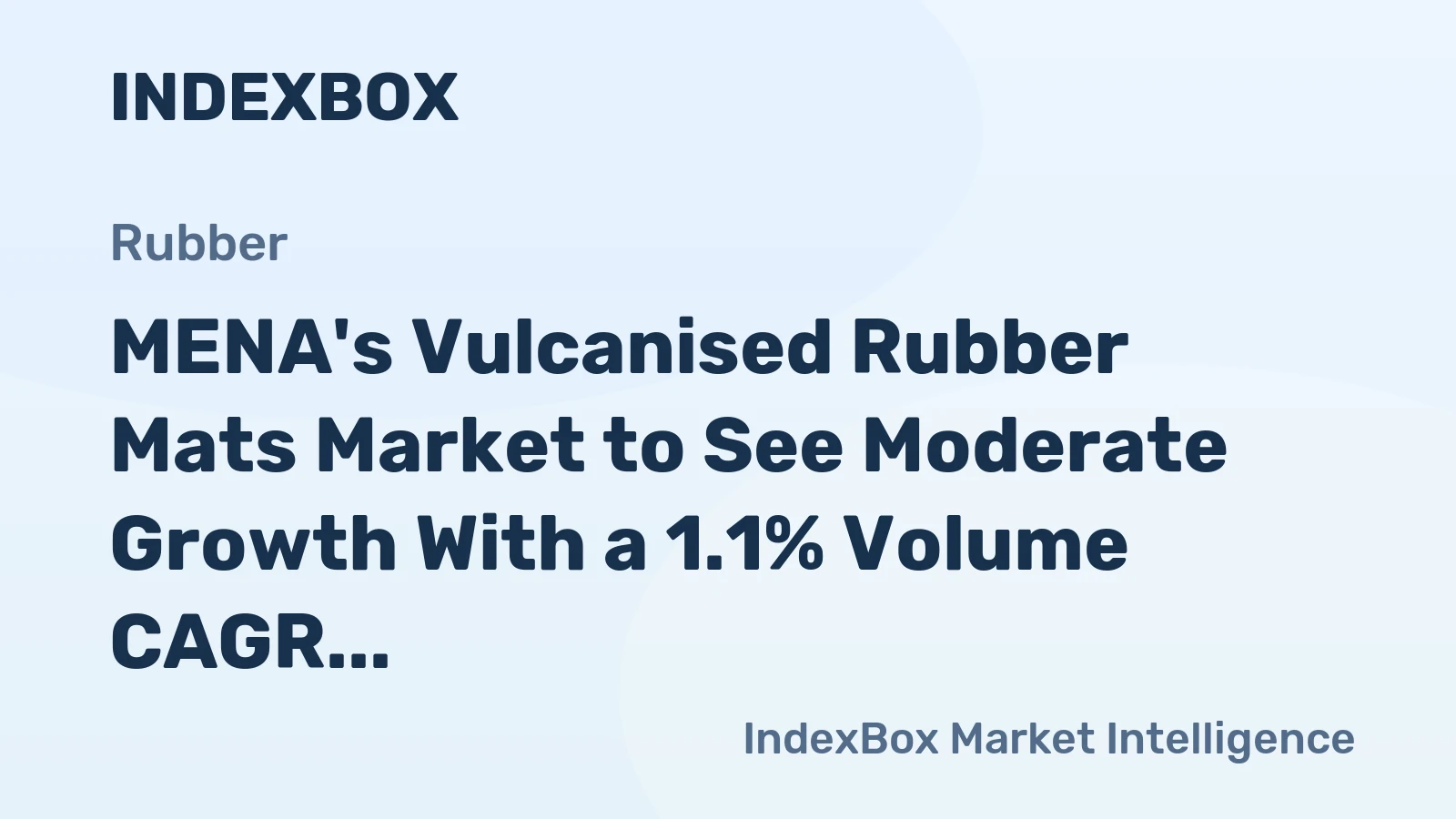 MENA's Vulcanised Rubber Mats Market to See Moderate Growth With a 1.1% Volume CAGR Through 2035