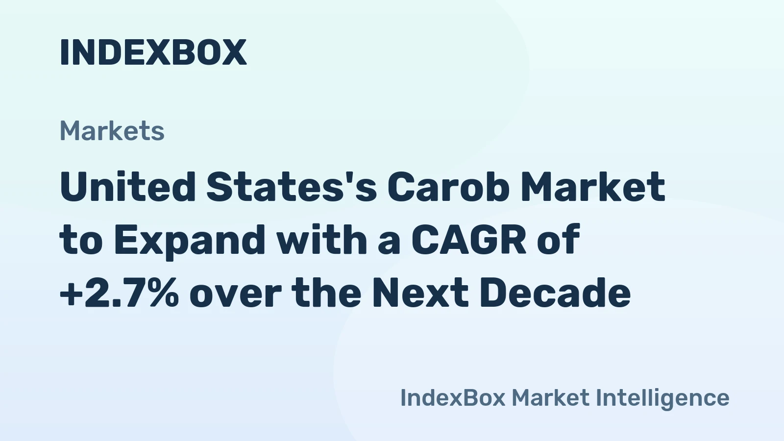 United States's Carob Market to Expand with a CAGR of +2.7% over the Next Decade