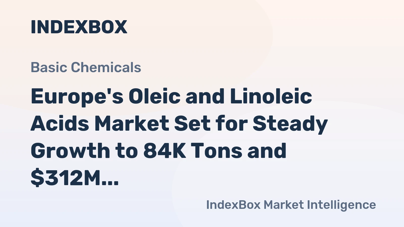 Europe's Oleic and Linoleic Acids Market Set for Steady Growth to 84K Tons and $312M by 2035
