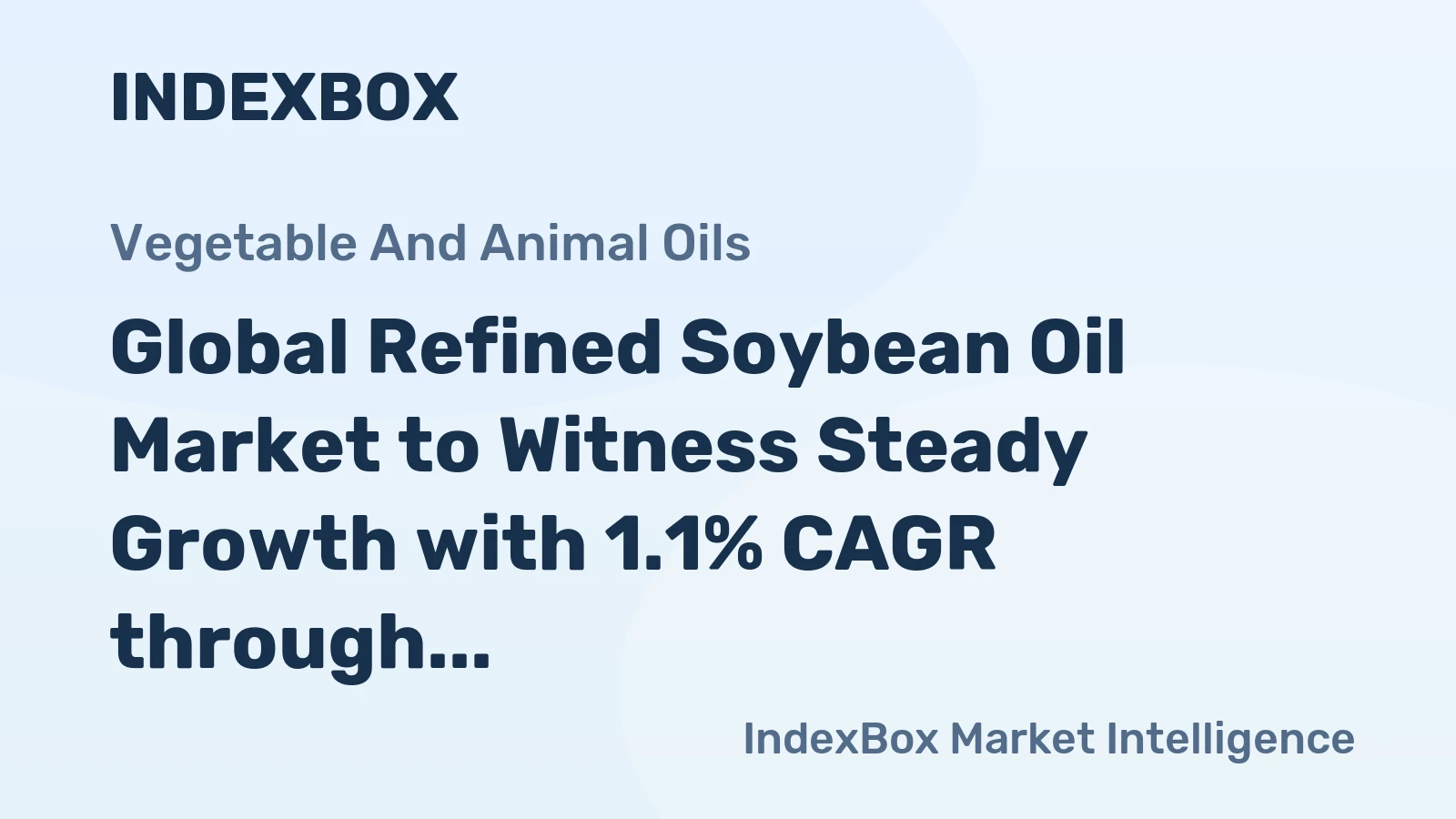 Global Refined Soybean Oil Market to Witness Steady Growth with 1.1% CAGR through 2035