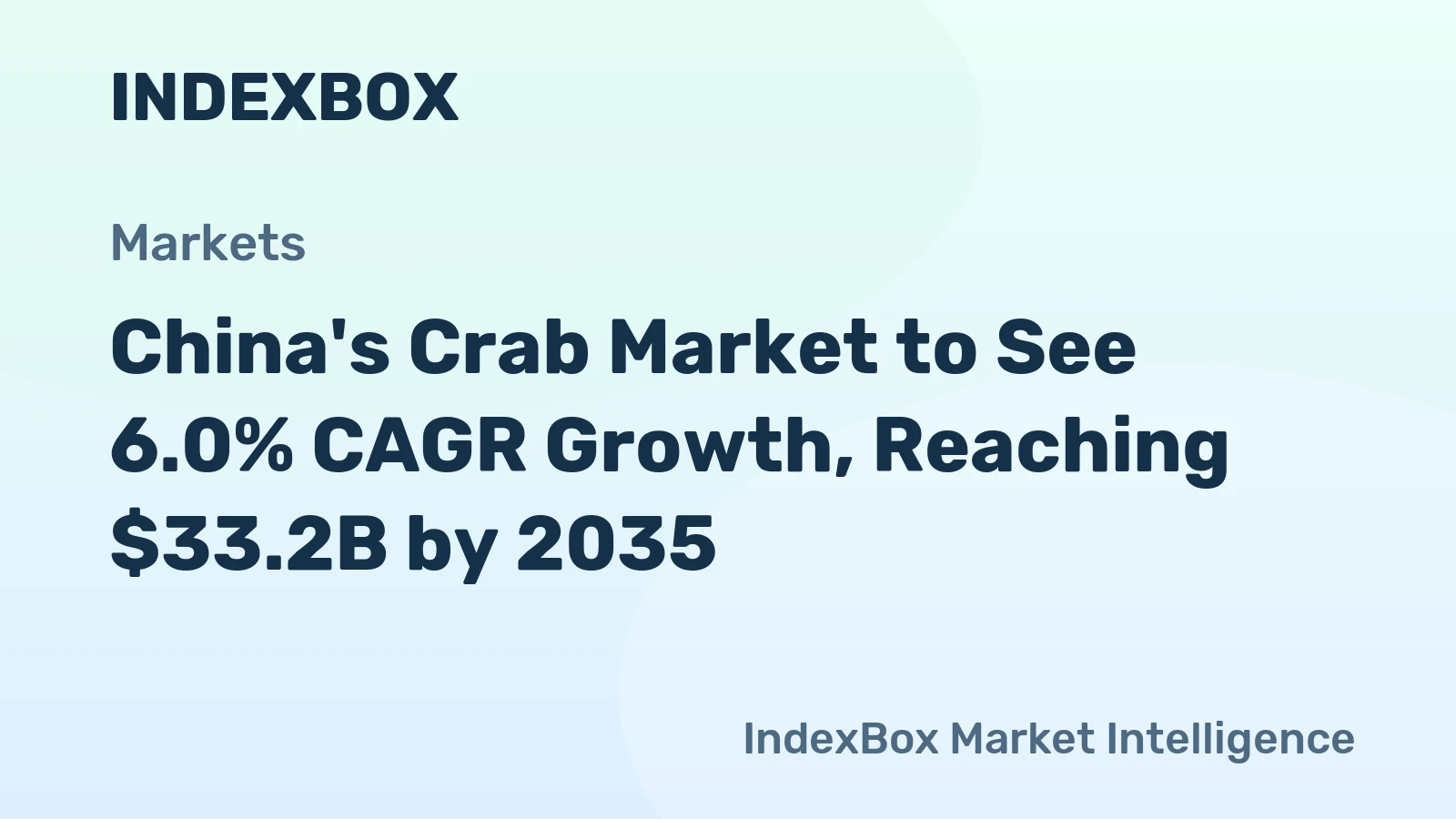 China's Crab Market to See 6.0% CAGR Growth, Reaching $33.2B by 2035