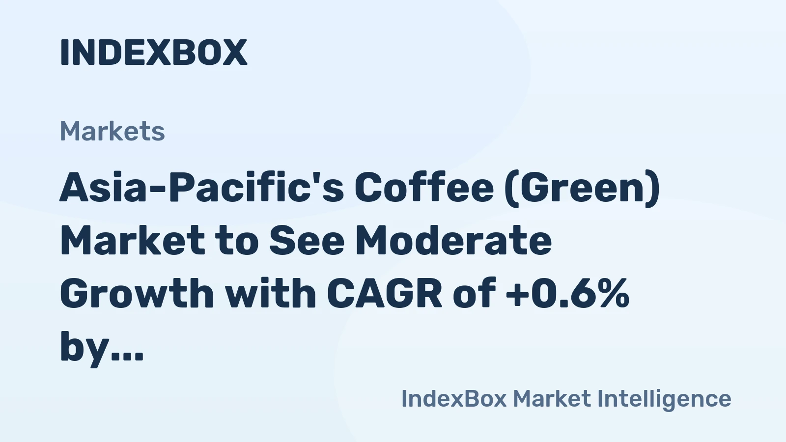 Asia-Pacific's Coffee (Green) Market to See Moderate Growth with CAGR of +0.6% by 2035