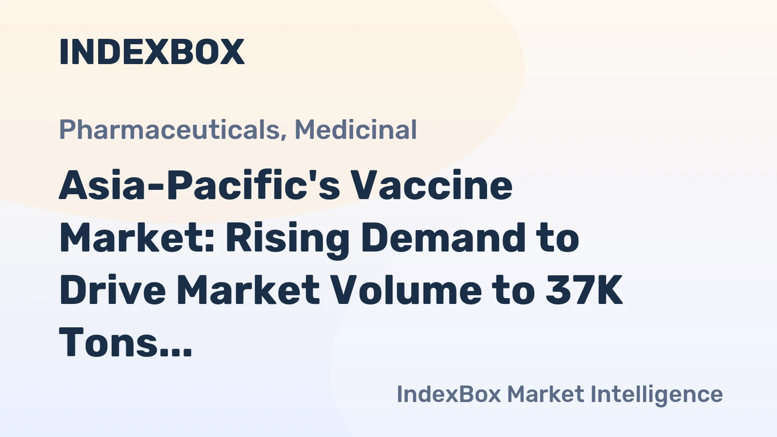Asia-Pacific's Vaccine Market: Rising Demand to Drive Market Volume to 37K Tons and Value to $37.4B by 2035