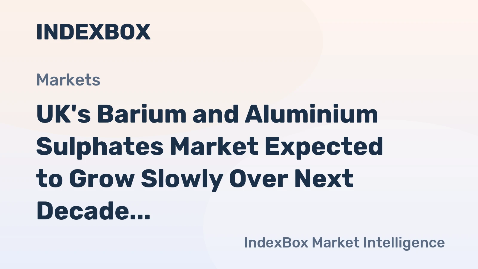 UK's Barium and Aluminium Sulphates Market Expected to Grow Slowly Over Next Decade, Reaching 101K Tons and $91M by 2035